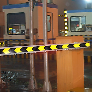 AISEY 2" X 30ft Reflective Safety Hazard Warning Tape Waterproof Yellow Black - High Intensity Reflector Tape for Outdoor Steps