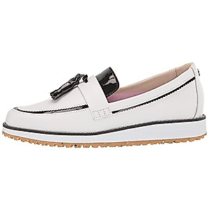 FootJoy Women's FJ Sandy Golf Shoe, White/Black, 9 Wide
