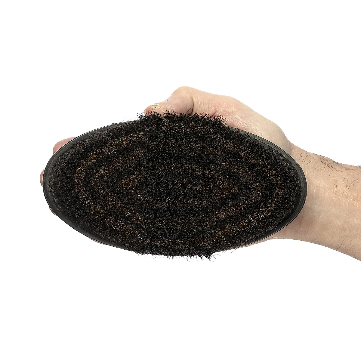 LeMieux Flexi Hair Body Brush for Horses - Black - Natural Bristles - Ergonomic Shape - One Size