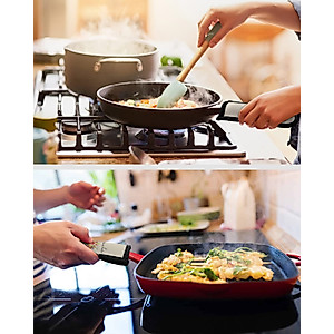 Spring Flower Hot Handle Holder, Pot Pan Handle Covers, Colorful Rose Watercolor Burlap Texture Cast Iron Skillet Handle Covers, Heat Protecting Pan Handle Sleeves Mitt for Kitchen, 2PCS