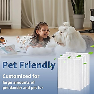 4 Pack C545 True HEPA Replacement Filter S Compatible with Winix C545, B151, P150, 9300 Air Purifier Replacement for Winix S Filter Part 1712-0096-00 and 2522-0058-00 by Funmit