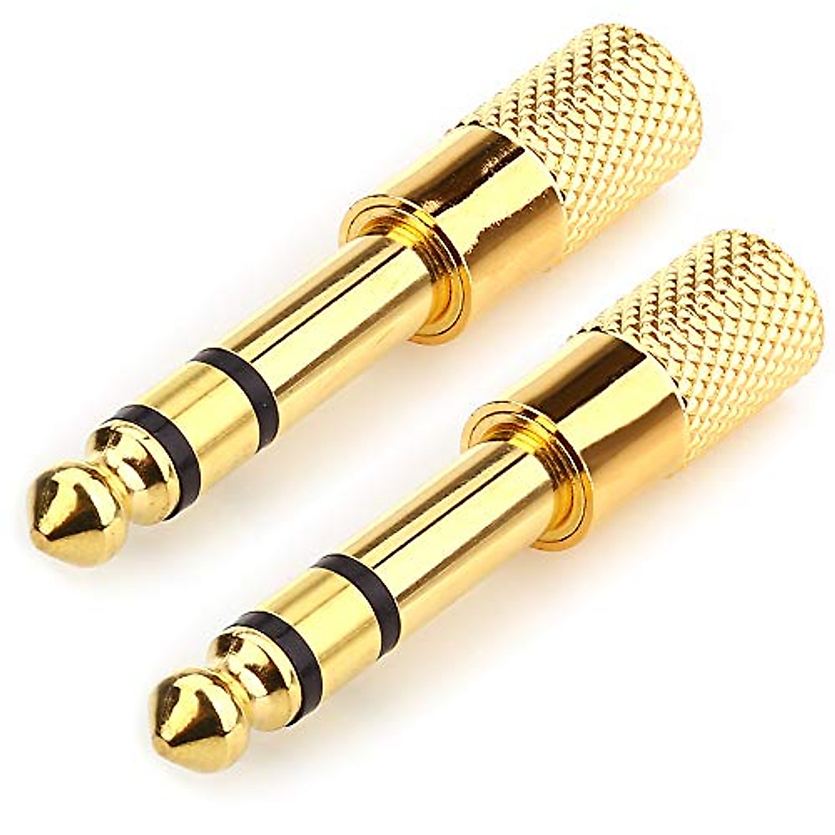 2PCS 1/4" to 3.5mm Headphones Adapters, JEEUE 6.35mm(1/4") Male - 3.5mm (1/8") Female Socket Stereo Jack Adaptor Bring You Professional Sound