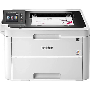 Brother Color HL-L3270CDW Compact Wireless Digital Laser Printer with NFC - Print Only - 25 ppm, 2400 x 600 dpi, 2.7" Color Touchscreen, Auto Duplex Printing, 250 Sheet, Ethernet