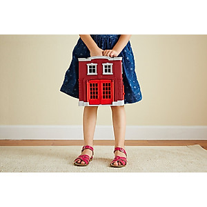 Green Toys Fire Station Playset - 8 Piece Pretend Play, Motor Skills, Language & Communication Kids Role Play Toy. No BPA, phthalates, PVC. Dishwasher Safe, Recycled Plastic, Made in USA.