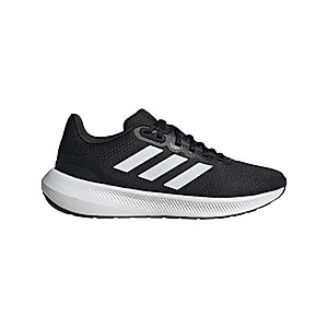 adidas Women's Run Falcon 3.0 Sneaker, Black/White/Black, 9 Wide