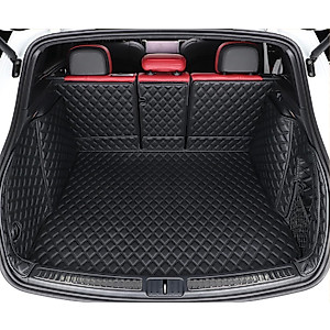 Worth-Mats Rear Cargo Mat+Back Seat Protector+High Sides Panel Protector Compatible with Porsche Macan/Macan S(Non Maacan EV) Cargo Liner Trunk Cover Full Coverage Trunk Liner