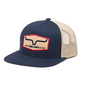 Kimes Ranch Unisex Replay Trucker Hat Embroidered Logo Hayseed Patch Adjustable Snapback One-Size Hat (Cotton,Apparel,Navy,mens,KimesRanch,REPLAY,1,1,1851614,Apparel,HAT,KimesRanch,OneSize,KimesRanch)