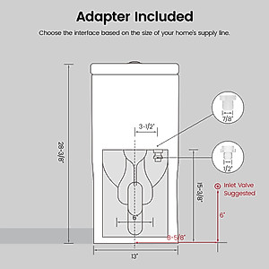 Compact One Piece Toilet for Bathroom, Space-Saving Powerful Dual Flush Round Small Toilet, Average 1.28 GPF, Skirted Toilet with Upgraded UF Quiet & Soft Close Seat (12" Rough-in Toilet)