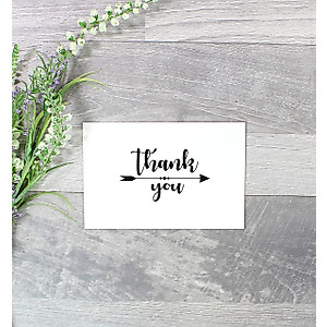 Cavepop 36 Pack Card Box Assorted Thank You Cards with Envelopes, Black and White Handwritten Blank Cards for a Greeting, Notes, Gifts with Envelopes for Wedding, Baby and Bridal Shower