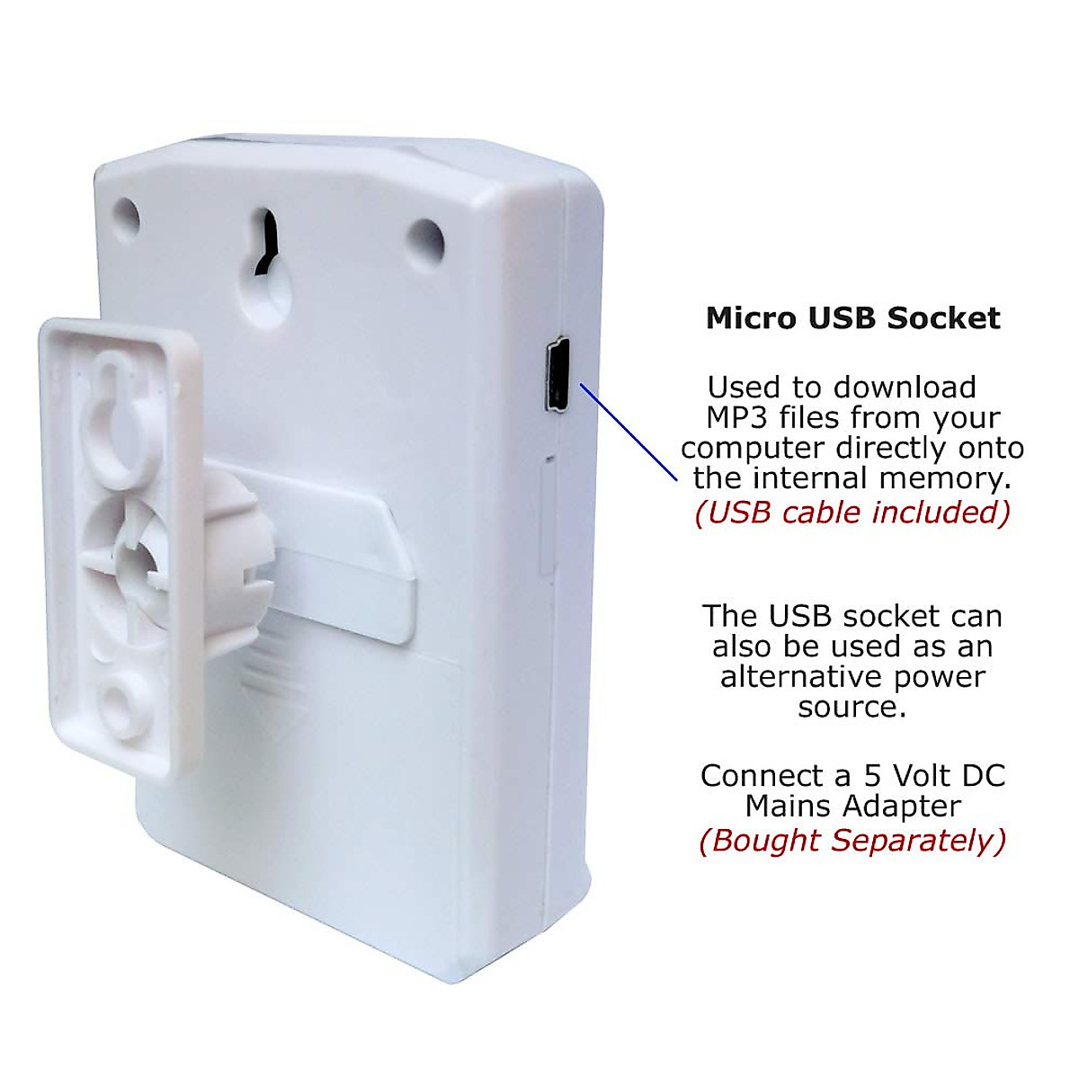 Talking Products, PIR Infrared Motion Sensor, Pro Edition with Multi-Track Playback. Download Your own Custom MP3 Sound Files to Play Speech, Music or Sound Effects