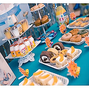 Set of 12 Pieces Cupcake Stands Plastic Dessert Stand Cupcake Holder Plate Serving Tray Fruit Plate for Wedding Birthday Party Fruits Desserts Candy Bar Display White