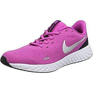Nike Unisex-Kid's Star Runner 2 Grade School Running Shoe, Active Fuchsia/Metallic Silver-Black-White, 5Y Regular US Big Kid