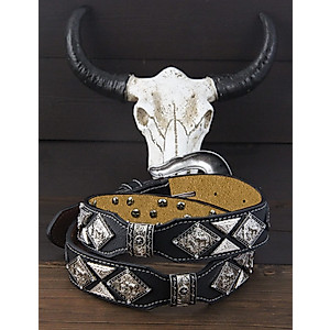 URAMAN Mens Western Belt Cowboy Country Concho Leather Belt for Jeans Pants Rodeo