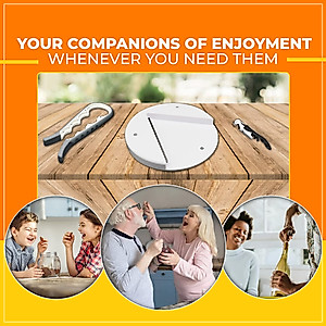 3 PCS Under Cabinet Jar Opener, 4 in 1 Multi Function Can Opener Set Bottle Opener Kit with Silicone Handle and Waiter Corkscrew Wine Opener, Jar Opener For Women Seniors With Arthritis Weak Hands