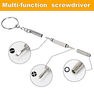 Eyeglasses Repair Kit, HKIDEE Sunglasses Repair Kit with 1000PCS Eyeglass Screws and 6 Pcs Screwdrivers Tweezer for Glasses, Sunglass, Watch Clock Spectacle Repair