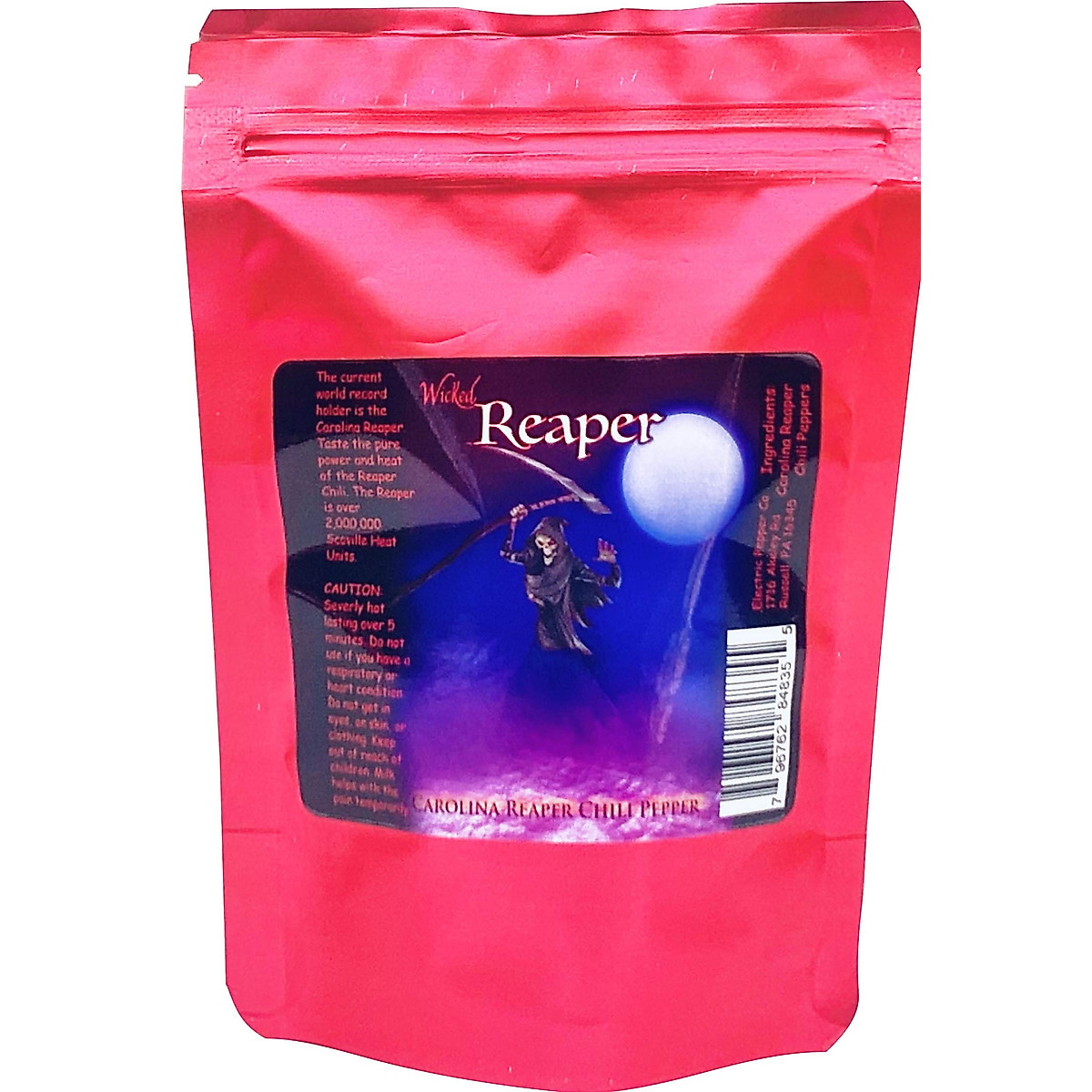 Carolina Reaper Hot Sauce 5 Dried Whole Chili Peppers Gift Set +2 Free World's Hottest Wicked Reaper 2,000,000 Scoville