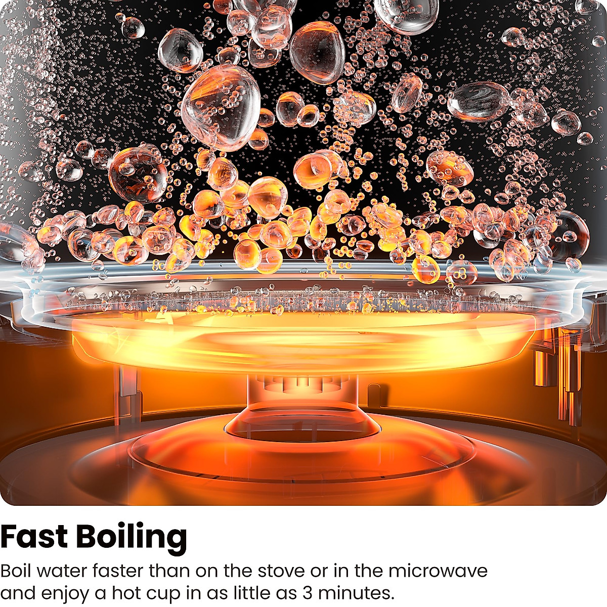 Chefman 1.7 Liter Electric Glass Tea Kettle, Fast Hot Water Boiler, One Touch Operation, Boils 7 Cups, Swivel Base & Cordless Pouring, Auto Shut-Off