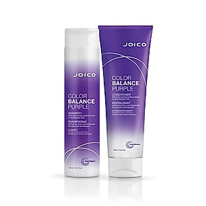 Color Balance Purple Shampoo | For Cool Blonde, Gray Hair | Eliminate Brassy Yellow Tones | Boost Color Vibrancy & Shine | UV Protection | With Rosehip Oil & Green Tea Extract | 10.1 Fl Oz