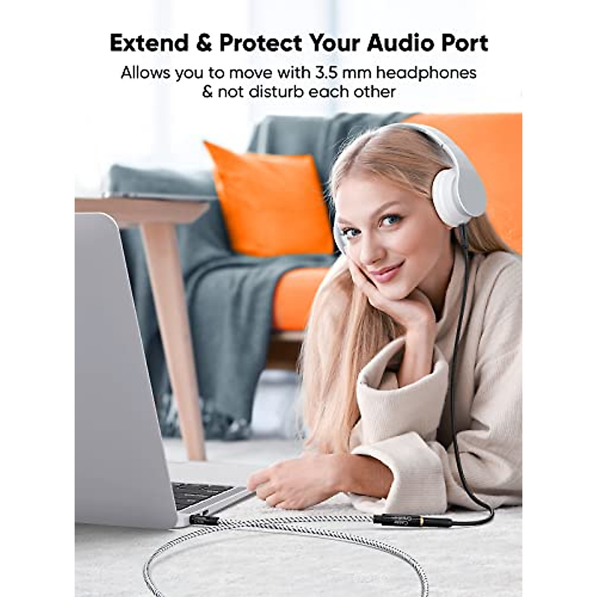 3.5mm Headphone Extension Cable, CableCreation 3.5mm Male to Female Stereo Audio Cable for Phones, Headphones, Speakers, Tablets, PCs, MP3 Players and More, (10ft/3m)