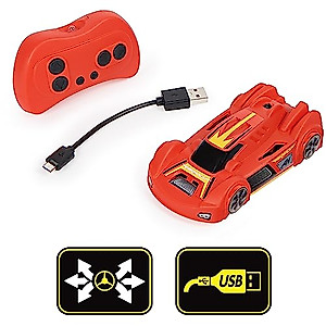 Air Hogs, Zero Gravity Sprint RC Car Wall Climber, Red USB-C Rechargeable Indoor Wall Racer, Over 4-Inches, Kids Toys for Kids Ages 4 and up