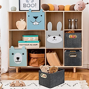 Set of 4 Collapsible Fabric Storage Cubes Organizer Shelf Basket Storage Bins Bag Basket Container