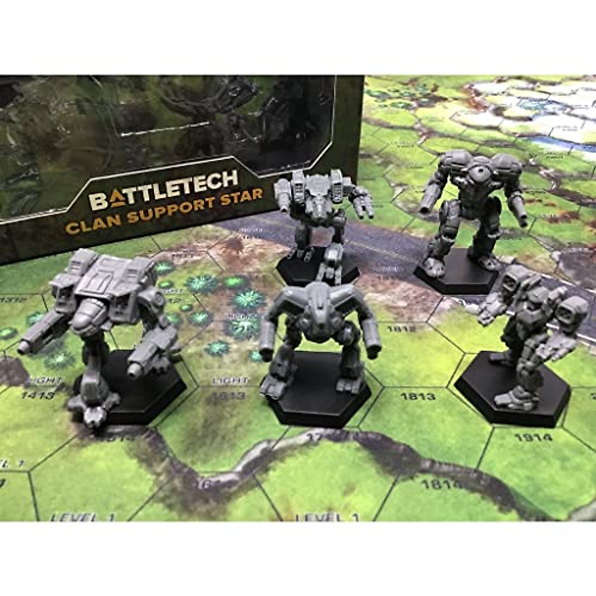 Catalyst Game Labs BattleTech Mini Force Pack: Clan Support Star Grey