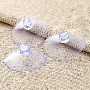 dophee 10pcs 40mm/1.57" Transparent Suction Cup Sucker for Window Wall Hook Hanger Kitchen Bathroom Smooth Surface
