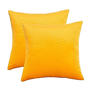 Gloppie Throw Pillow Covers Couch Pillows Cover 18x18 Bedroom Pillow Case Decorative Pillow Case Cushion Covers for Sofa Bed Office Living Room Modern Room Decor Yellow