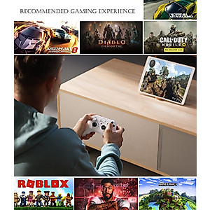 BEITONG i1 MFi Game Controller For iPad iPhone IOS Gaming Controller 1000 mAh Battery Bluetooth Wireless Gamepad For Apple TV Arcade iPod Mobile Cloud Gaming (White New)