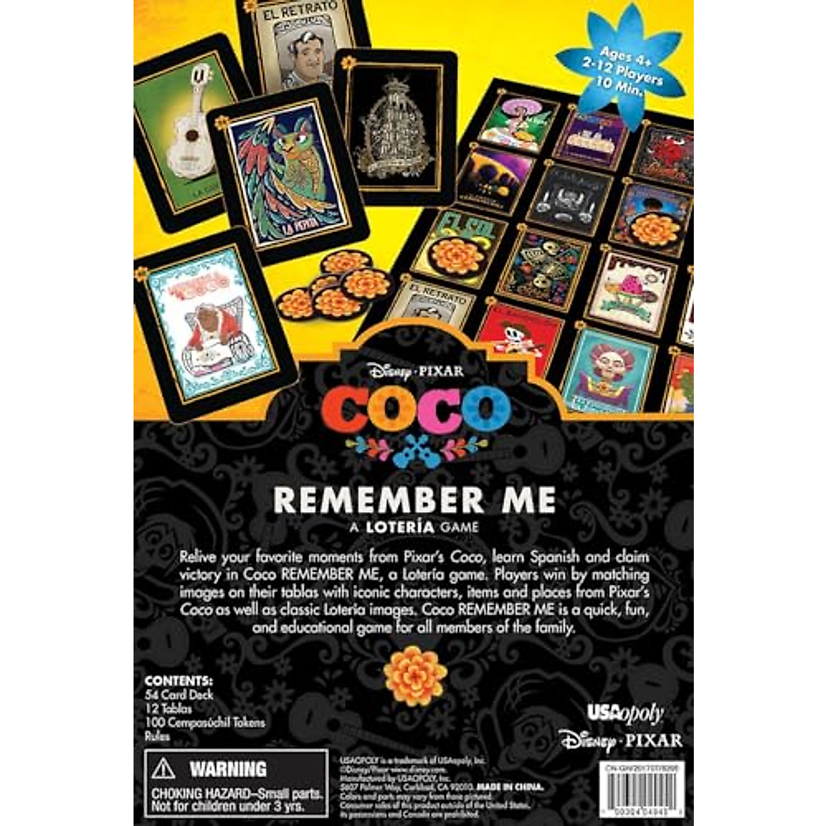 Coco Remember Me Loteria Game - Custom Artwork from Disney Pixar Film, Inspired by Mexican Culture
