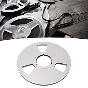 Recording Tape Reel, 1/4 10 Inch Empty Tape Reel, Universal Aluminum Alloy Empty Disc Opening Machine Parts for 1/4 Tape with 10 inch Diamete(Silver)