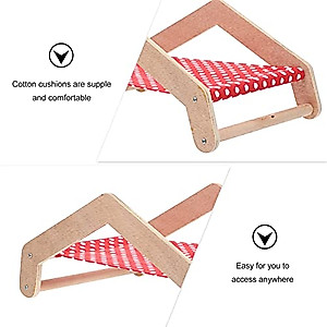 balacoo Ferret Hammock Wooden Elevated Pet Bed Cat and Dog Hammock Bed Elevated Cloth Bed Raised Pet Cot Hamster Sleeping Bed Pet Supplies Stuffed Hamster