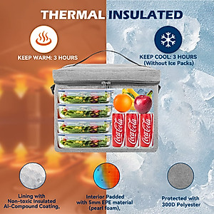 Aprikostein Small Cooler Asclassic, Soft Cooler Bags Insulated 17L 20 Can Portable Collapsible Cooler, Lunch Box Cooler for Men Work Beach Travel Camping, Gray