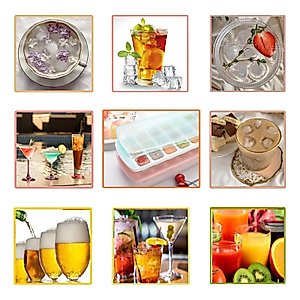 Small Ice Cube Trays with Lid for Freezer,Mini Ice Cube Trays for Freezer with Lid,Silicone Ice Cube Trays,Tiny Ice Cube Trays for Freezer,BPA Free,Easy to Remove and Perfect Cube Size