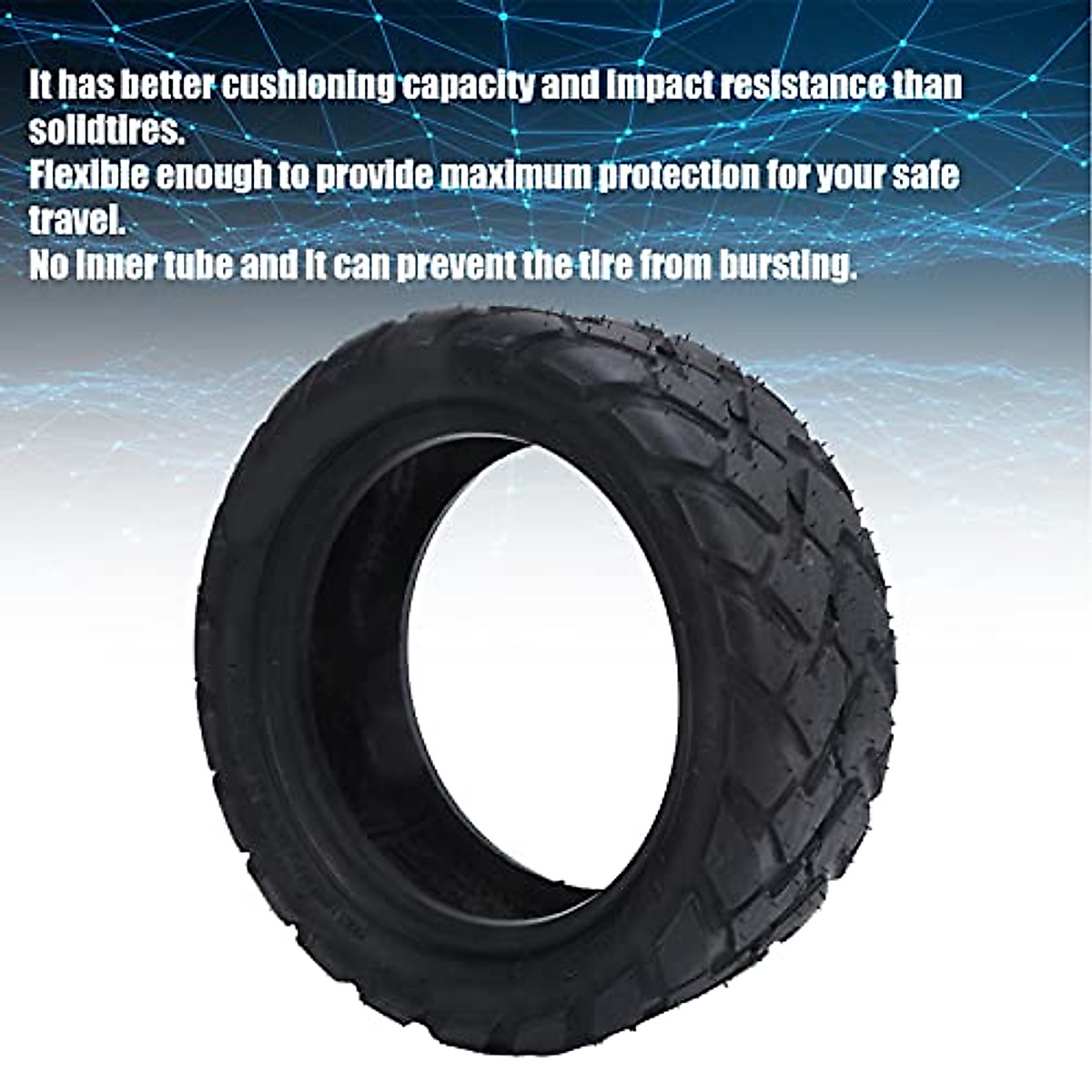 Vacuum Tubeless Tire, 80/60‑6 Vacuum Tubeless Rubber Tire Tyre for Electric Scooter Go Karts ATV Replacement Electric Car Scooter Supplies 80/60-6 Scooter Tire