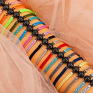 Godchoices Custom Photo Bracelet Personalized Photo Projection, Circle Photo Bracelets with Picture Inside Braided Bracelet for Women/Men Birthday Christmas Gift for Couple/Best Friend