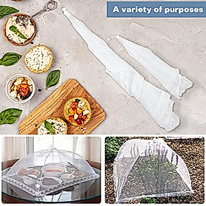 Kerally 5 Pack Mesh Food Cover Set, 1 Jumbo (40”x24”) & 4 Large (17”x17”) Pop-Up Food Nets/Food Covers For Indoor Outdoors, Reusable and Collapsible, Fly Covers