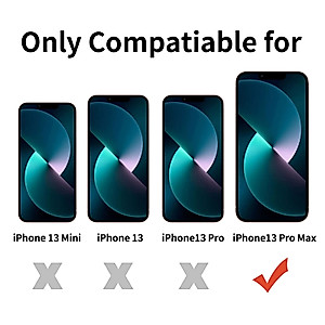 TENOC Phone Case Compatible with iPhone 13 Pro Max, Clear Case Non-Yellowing Protective Bumper Hard Back Cover for 6.7 Inch