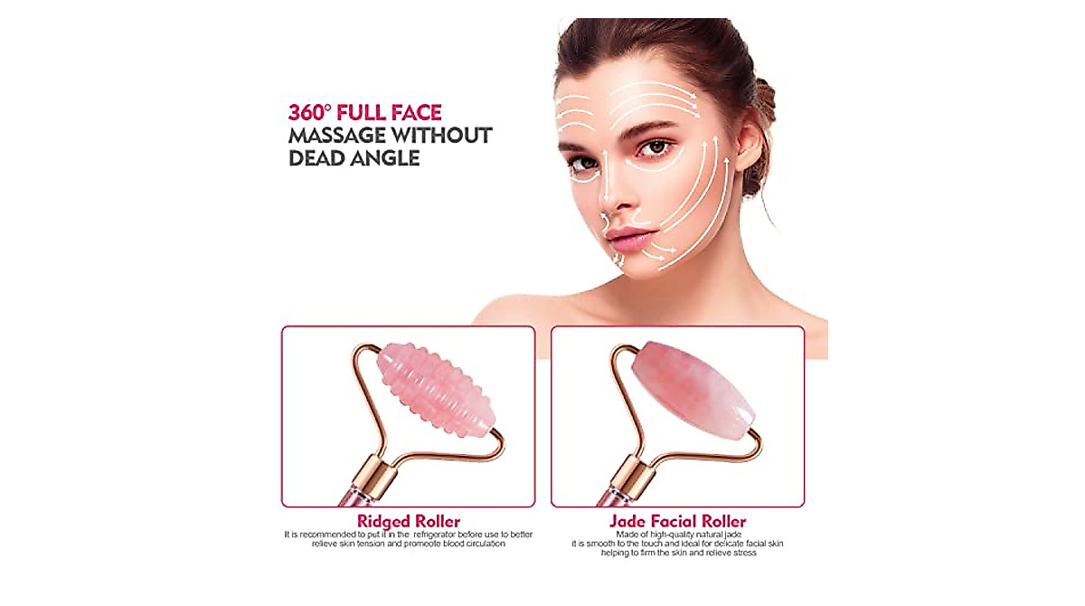 5 in 1 Facial Jade Roller Set for Youthful Skin