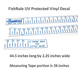 Fish Ruler - Fishing Measuring Tape - 36 Inch Fish Measuring Tape for Boat - by FishRule