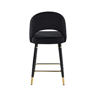 Coaster Furniture Lindsey Arched Back Upholstered Counter Height Stools Black (Set of 2) 193569