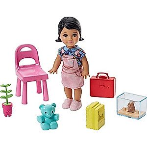 Barbie Teacher Dolls & Playset with Fashion Doll, Small Doll, Furniture & Accessories Including Flipping Blackboard (Amazon Exclusive)