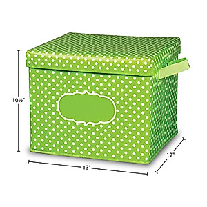 Teacher Created Resources Lime Polka Dots Storage Box (TCR20820)