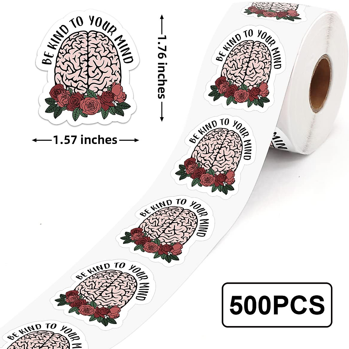 Be Bind to Your Mind Cute Waterproof Stickers, Notebook Stickers Skateboard Stickers Water Bottle Stickers Vinyl Stickers Teen Stickers Kids Stickers
