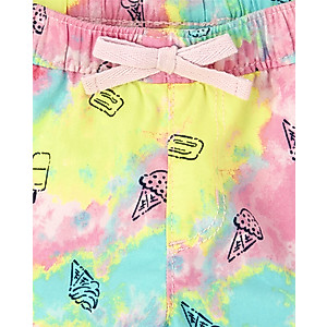 The Children's Place Baby and Toddler Girls Twill Fashion Shorts, Gum Drop, 4T