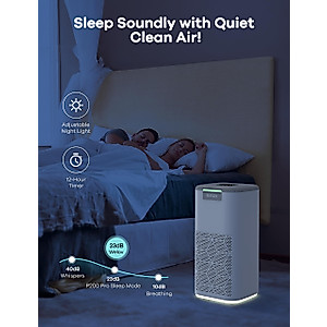 WELOV P200 PRO Air Purifiers with Pet Care Filter Bundle: Up to 1570 Ft² in 1 Hr With Air Quality Monitor, Smart WiFi, Alexa Control