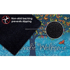 Toland Home Garden 800396 Everybirdie Welcome Spring Door Mat 18x30 Inch Bird Outdoor Doormat for Entryway Indoor Entrance