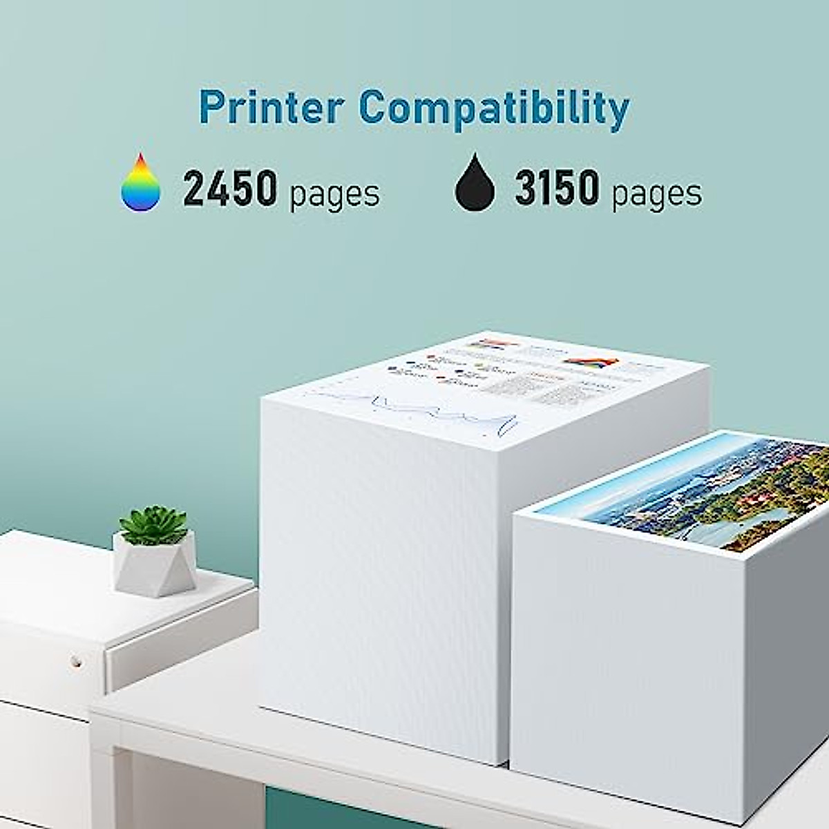 PACAVA 206X 206A Toner Cartridges (with Chip) for HP 206A 206X Toner Cartridge 4 Pack High Yield to Work with HP Color Pro MFP M283fdw M283cdw M255dw M282nw Printer Toner (BCMY, 4 Pack)