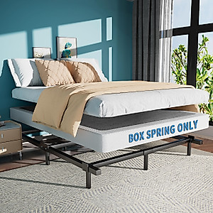 NOAH MEGATRON 7 Inch Box Spring Queen, Low Profile Metal Boxsprings/Mattress Foundation/Bunkie Board - 3000LBS Strong Steel Structure/Easy Assembly (Queen)