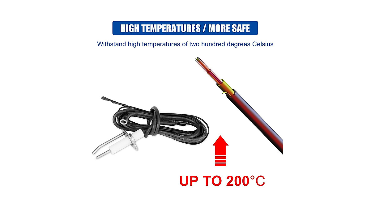 Grisun Fire Pit Igniter Kit - Push Button Spark Ignition for Gas Burners